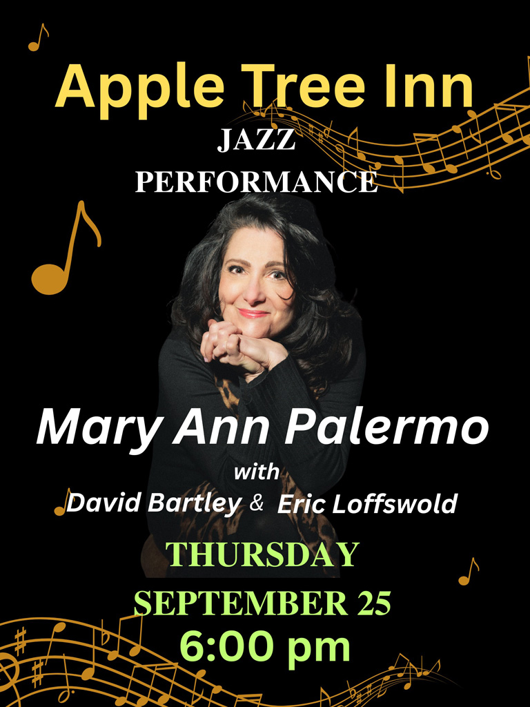 Mary Ann Palermo Jazz Trio at The Appletree Inn’s The Ostrich Room ...